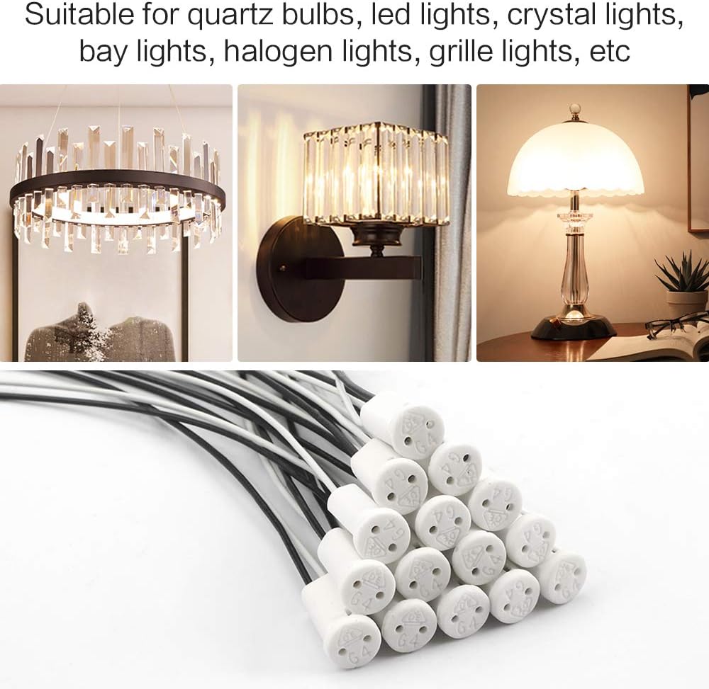 30 Pieces G4 Bulb Holder, G4 Ceramic Lamp Holder G4 Socket Lamp Base ...