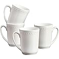 Amazon.com: Everyday White by Fitz and Floyd Nevaeh Bone China Set of 4 ...