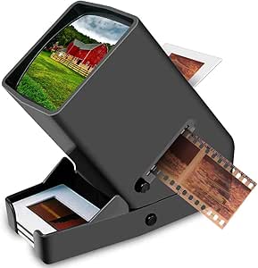 35mm Slide Viewer LED Transparency Viewer, 3X Magnification, Handheld ...
