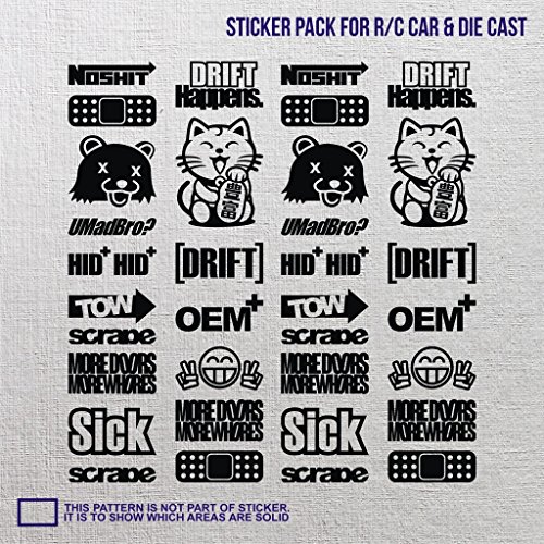 Buy r/c remote control die cast sticker small tow static pilot crv i ...