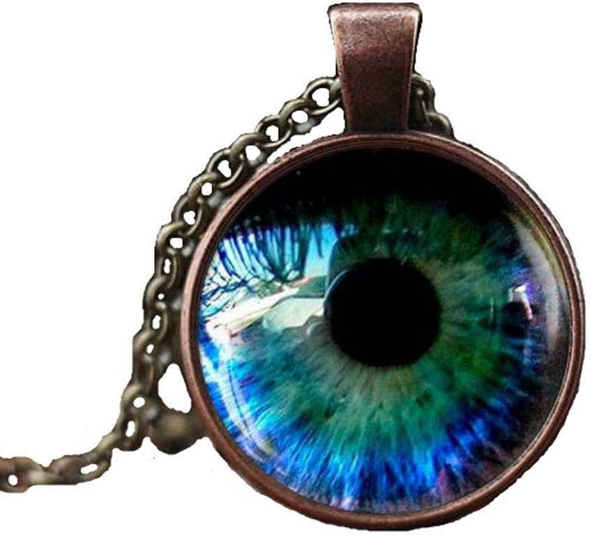 Amazon.com: Eye Necklace, Eye Jewelry Glass Pendant, Realistic Human ...