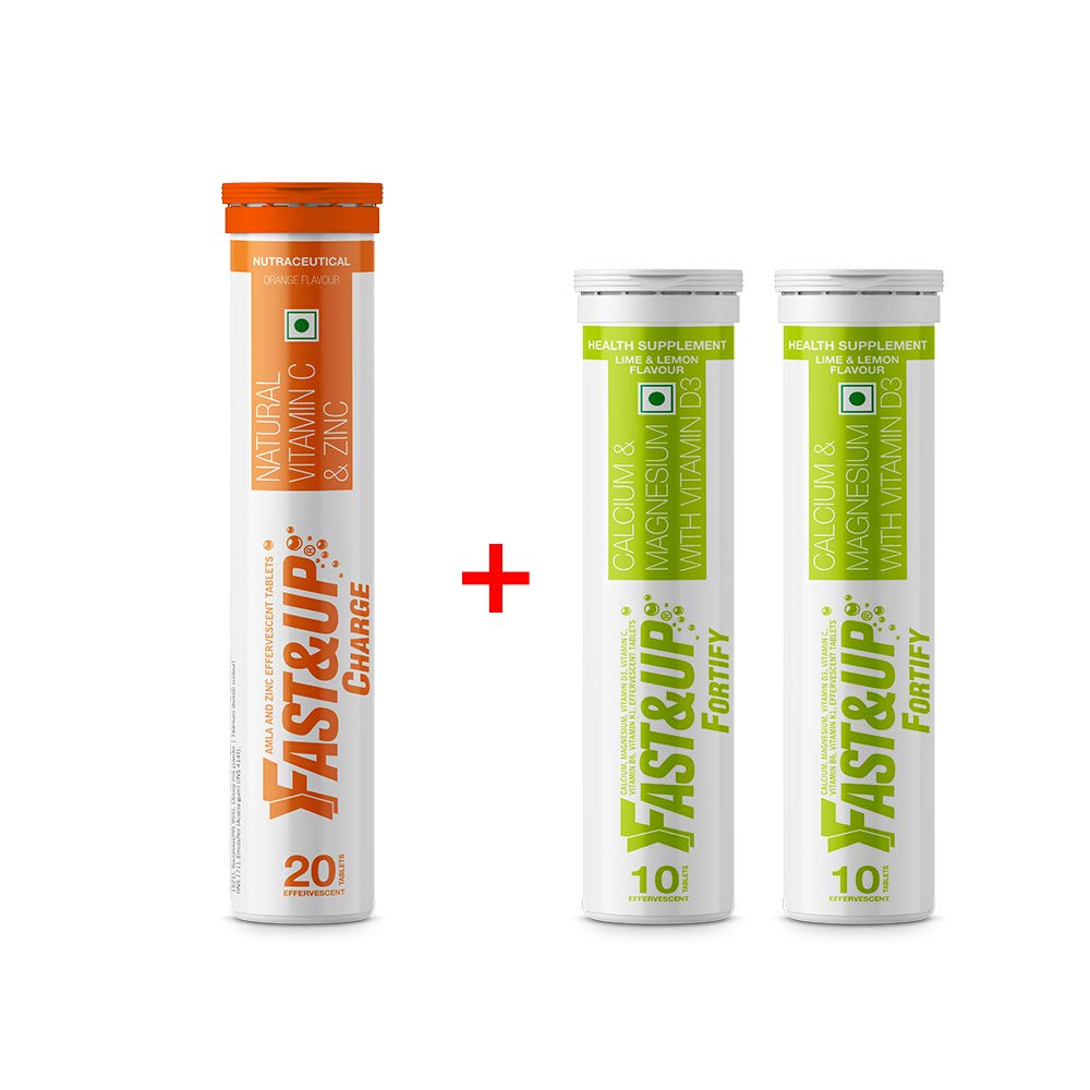 Buy Fast&Up Bundle with Charge Booster (20 Effervescent s, Orange ...