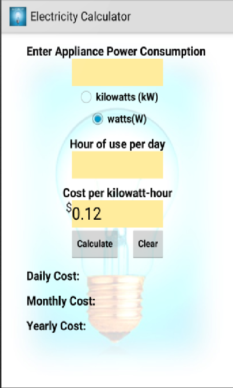 Electricity Calculator:Amazon.ca:Appstore for Android