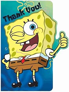 Amazon.com: 8 SpongeBob Squarepants Thank You Notes: Toys & Games