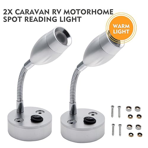 LIGHTEU 12V 2.2W Gooseneck wall mount LED Reading Light F1 Spotlight ...