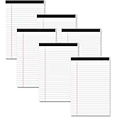 Amazon Basics Narrow Ruled 5 x 8-Inch Lined Writing Note Pads - 6-Pack ...