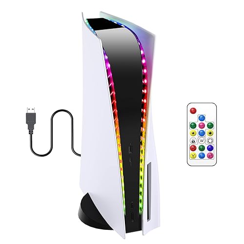 FASTSNAIL LED Light Strip for PS5 Console / PS5 Slim, 358 DIY Modes 7 ...