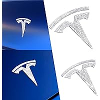 Amazon.com: Bling Bling Rhinestone Logo Emblems for Tesla Model Y, 4 ...