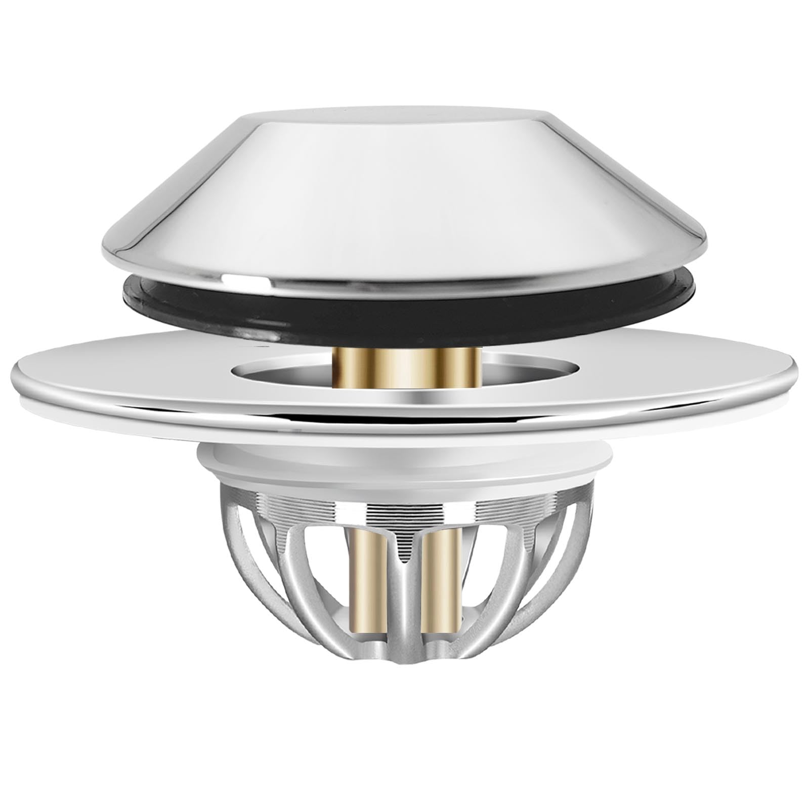 Anlige Bathtub Drain Stopper,Pop Up Tub Stopper Bottom with Drain Hair ...