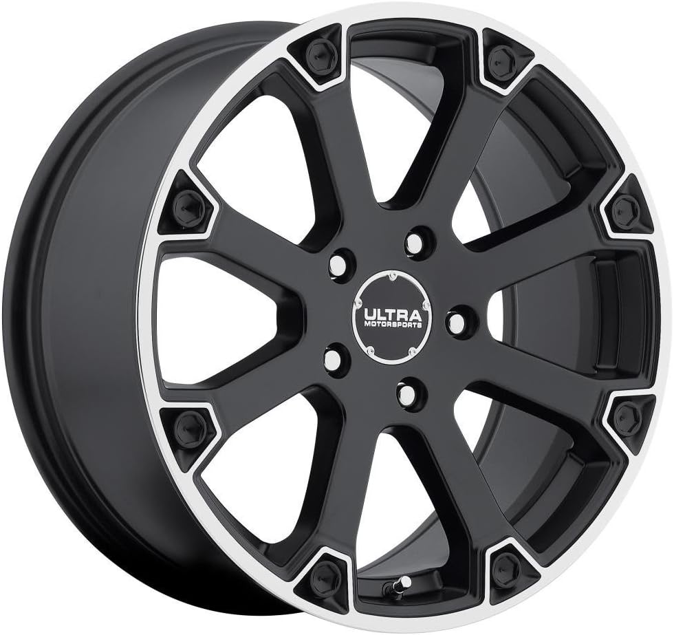 Amazon.com: Ultra Wheel 245SB Spline Matte Black Wheel (18x8"/5x4.5mm ...