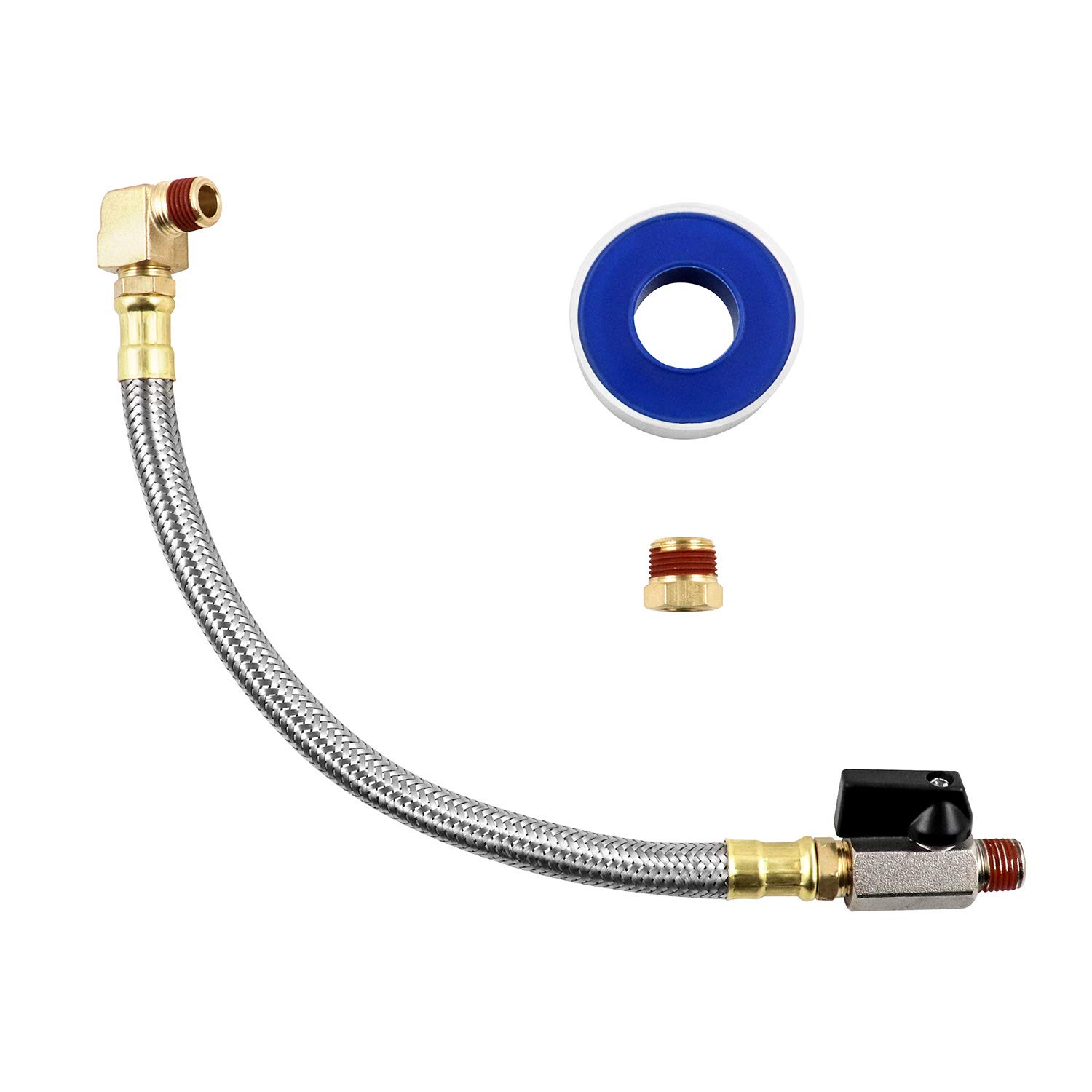 QWORK Extended Tank Drain Valve Assembly Kit for Air Compressor ...