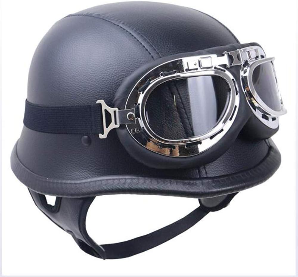 AA100 Motorrad halbes Helm mit offenem Gesicht Retro-Helm Harley ...