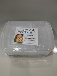 Amazon.com: [20 Pack] 32 Oz. 2 Compartment Meal Prep Containers Durable ...