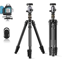 Laser Level Tripod, Elikliv 66'' [Carbon Fiber] Tripod Lightweight ...