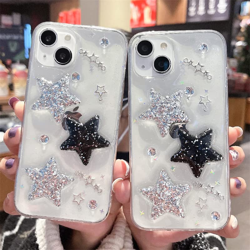NOHHROY Star Phone Case - Cute 3D Y2K Sparkly Star Aesthetic Design ...