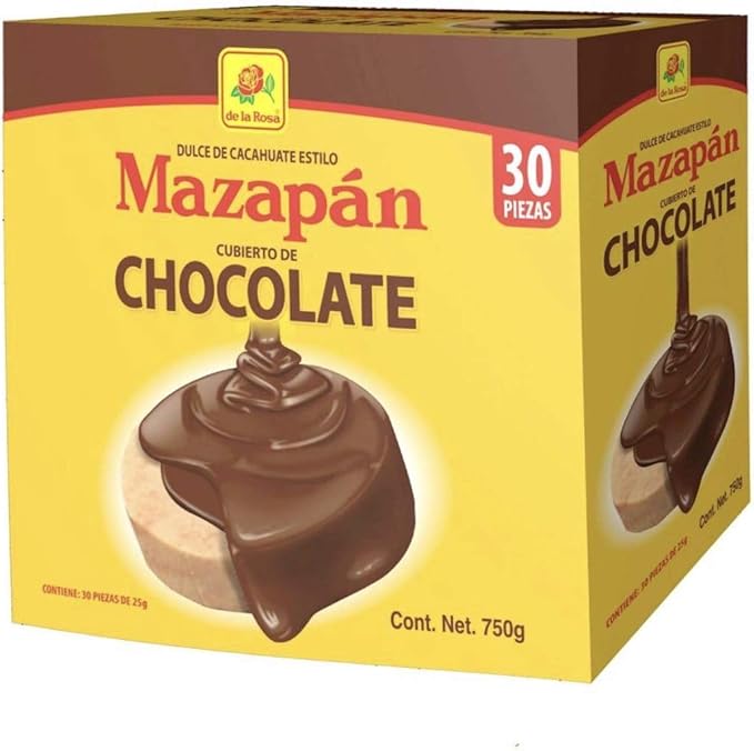 MAZAPAN CUBIERTO DE CHOCOLATE MARZIPAN PAQUETE GRANDE CON 30 PIEZAS ...