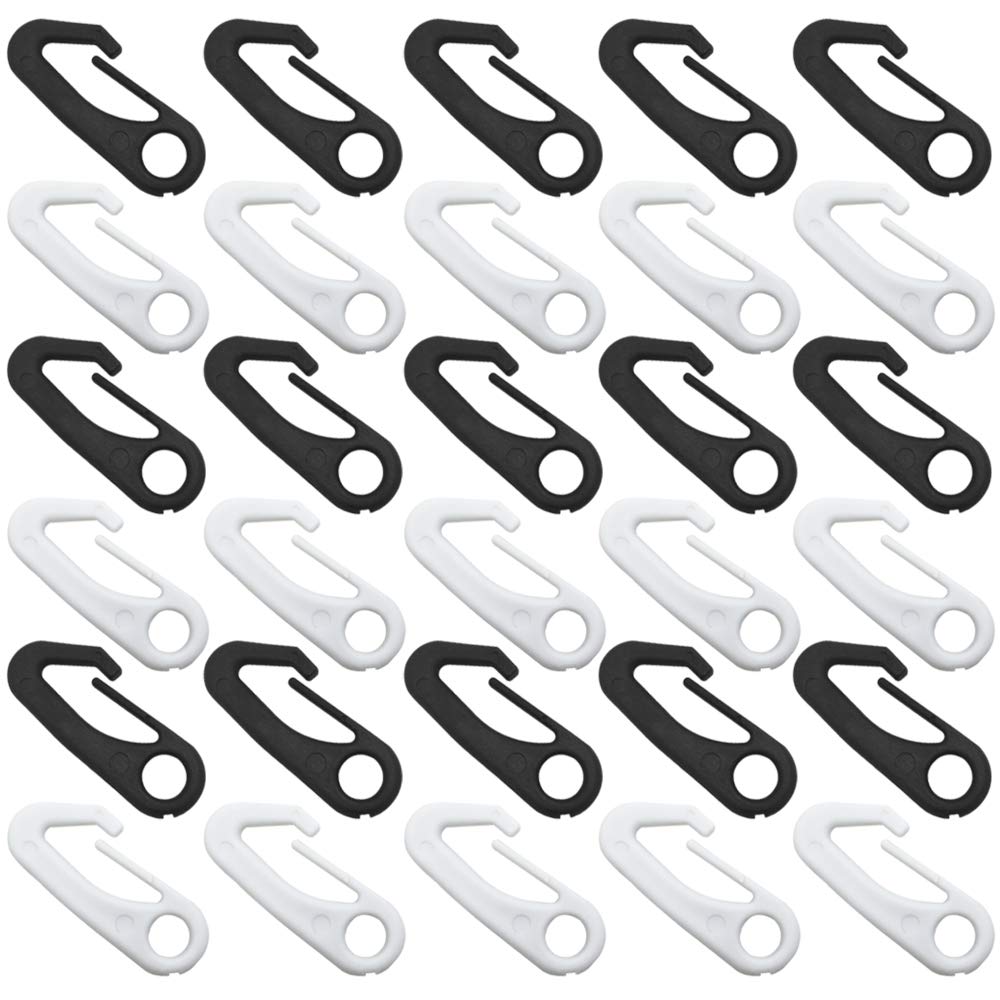FineGood 30 pcs Nylon Flag Pole Snap Clips, Flagpole Carabiner Hook ...