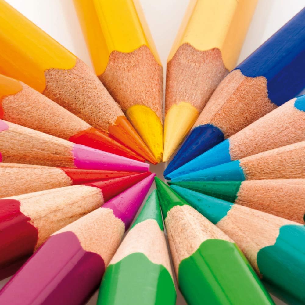 1art1 Stifte - Buntstift-Spitzen, Regenbogen-Kreis Poster Kunstdruck 40 ...