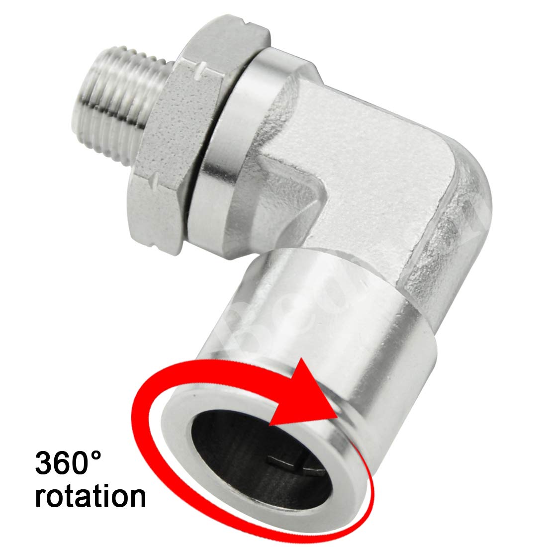 Fittings 1/2 Tube OD x 1/2 NPT Male 90 Degree Elbow Adapter 304 Stainless Steel Air Union ...