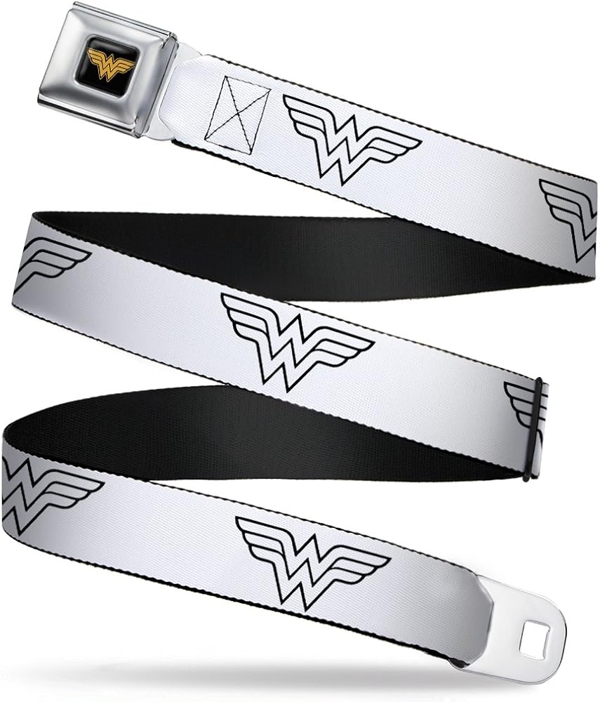 Amazon.com: Buckle-Down Seatbelt Belt - Wonder Woman Logo Metallic Gold ...