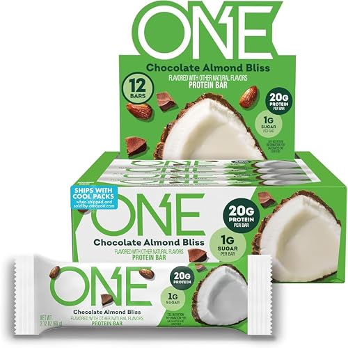 ONE Protein Bars, Chocolate Almond Bliss, Gluten Free with 20g Protein ...