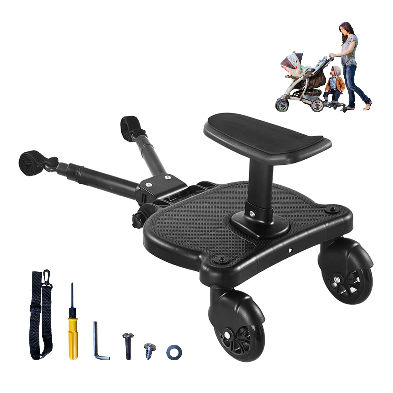 Detachable Seat Stroller Board, 2 in 1 Sit and Stand Stroller Glider ...