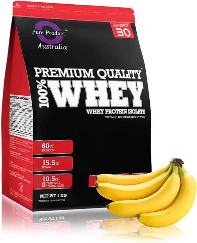 Pure Product Australia Whey Protein Isolate, 1- kilogram, Banana 1 kilograms: Amazon.com.au ...