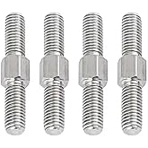 304 Stainless Steel Hex Head Double End Studs Rods Right Left Hand Thread Screws (M3*30(5pcs ...