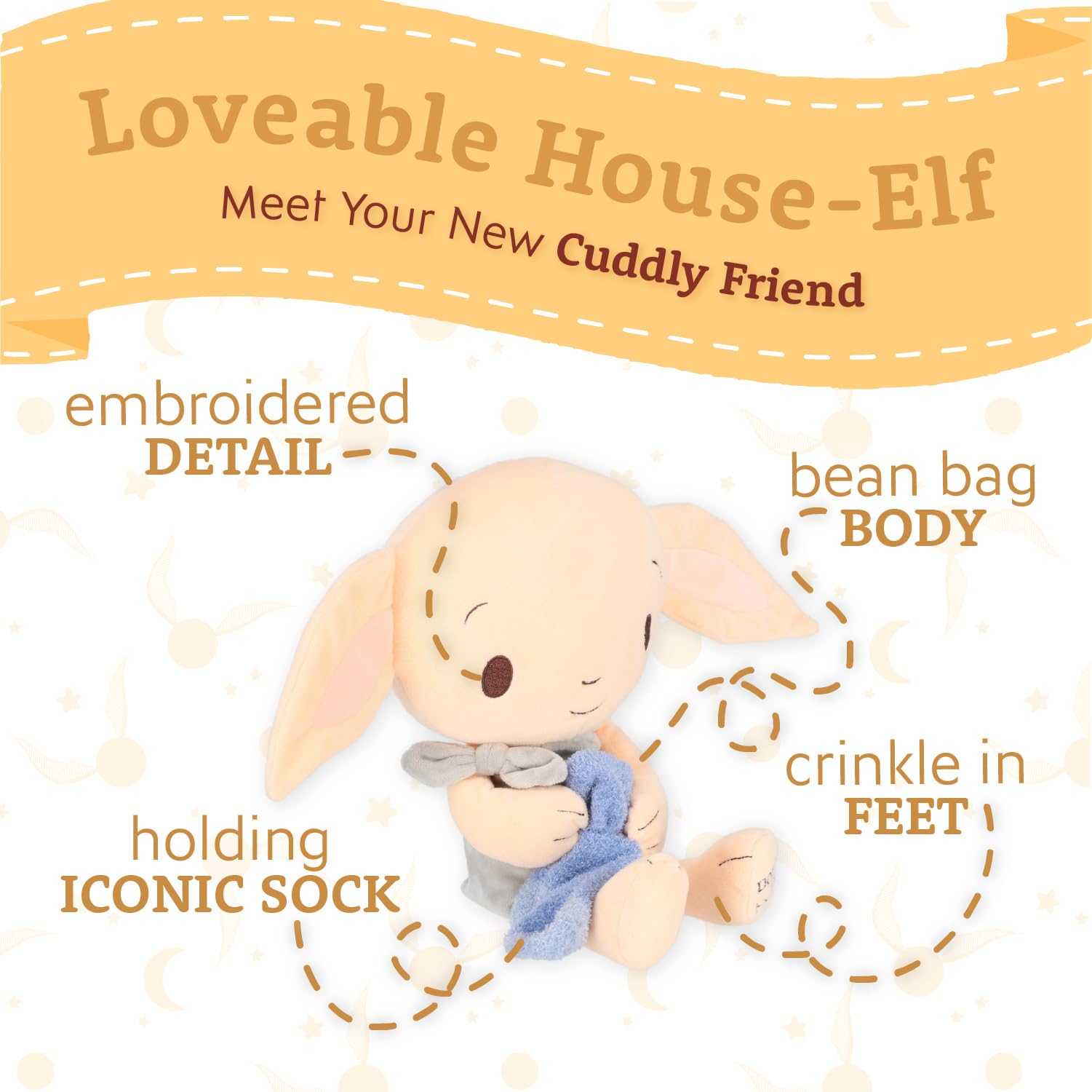 Mua Harry Potter Dobby Plush Weighted Stuffed Animal The Lovable House ...