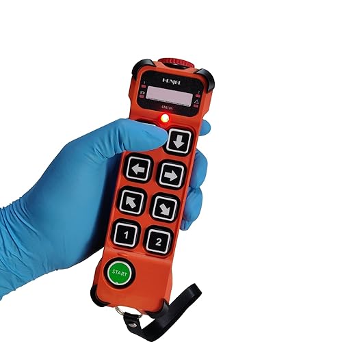 sloHEXtted 2 Dual Speed 8 Button Transmitter Industrial Wireless Crane ...