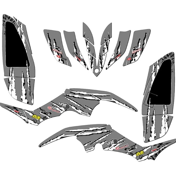 Yamaha Raptor 350?2004???2014?ATV全地形対応車AMRレーシンググラフィックキットデカールReaperブルー グラフ-