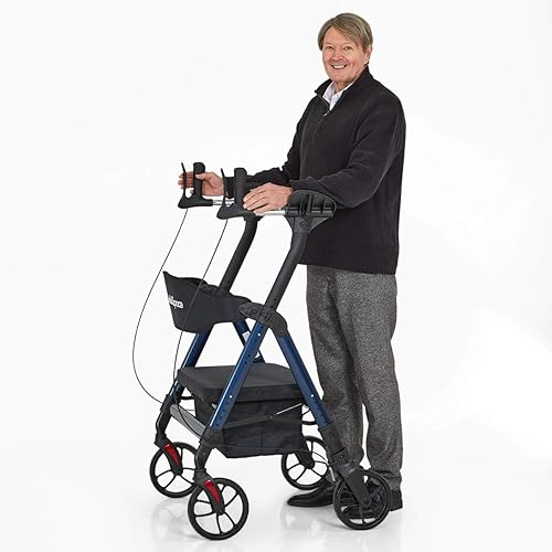 OasisSpace Heavy Duty Upright Walker with Seat - Up Rollator Walkers ...