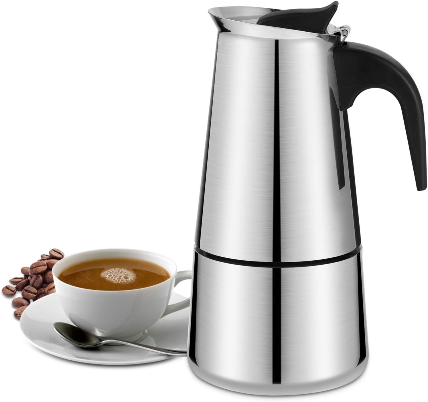 Vokmon Cafetera Italiana 300ml Cafetera induccion Espresso en Acero ...