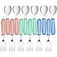 Amazon.com: 12PCS Toddler Forks & Spoons,Stainless Steel Baby Utensils,Kids Silverware Children ...