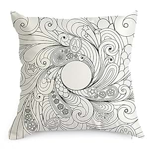 Amazon.com: Whirlpool Flowers DIY Coloring Pillowcase Decoration, 18 ...