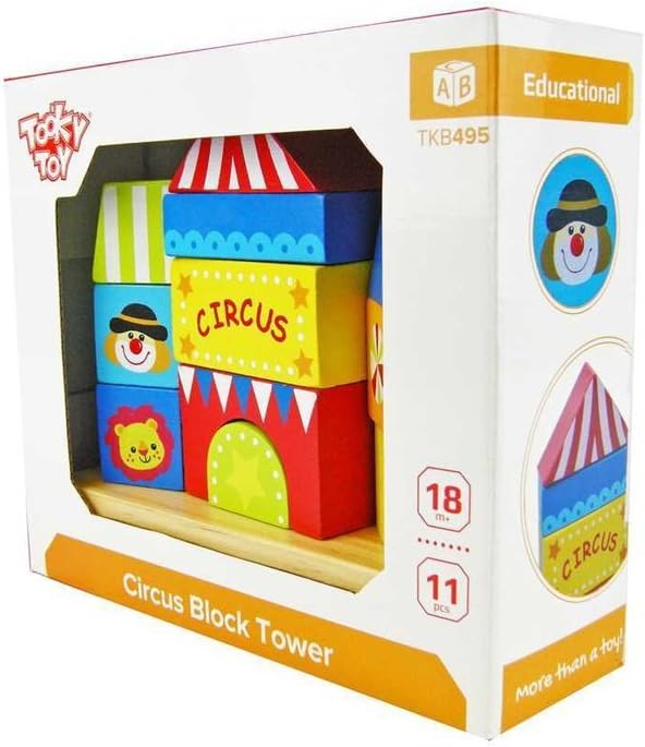 tooky TKB495 Wooden Circus Block Tower-Educational Toy for Kids – BigaMart