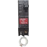 General Electric THQL1120GF Ground Fault Circuit Breaker, 1-Pole, 20 ...