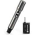 Amazon.com: ECHOMUSSY Wireless Microphone, Metal Dynamic Mic System ...