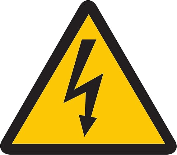 4 x Live Electricity - Info Warning Square Sign Removable Self Adhesive ...
