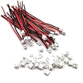 Amazon.com: 20 Sets Mini Micro JST-XH 2.54mm Pitch 2 Pin Male Connector with 10cm Silicone Wire ...
