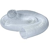 POWERTEC 70129 2-1/2" x 10' PVC Dust Collection Hose for Dust Collector ...