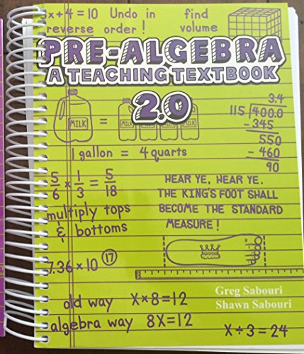 Pre-Algebra A Teaching Textbook