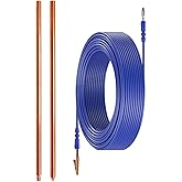 LIFENCE Copper Ground Rod,Portable Plug Grounding Rod Kit With 50ft ...