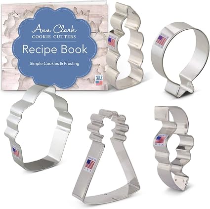 Amazon.com: Ann Clark Cookie Cutters 5-Piece Birthday Cookie Cutter Set ...