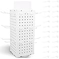 Amazon.com: Zealor Rotating Pegboard Display Stand With 24 Hooks, 4 ...