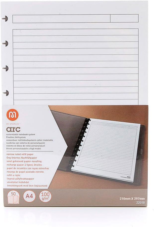 Refill-Paper Ledger Style f.arc Spiral Paper White A4 100 G 50 Sheet ...