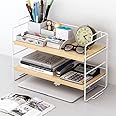 Amazon.com: Desktop Organizer Shelf，Adjustable 2-Tier Organizer Storage ...