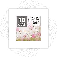 Amazon.com: Golden State Art, Pack of 10, 12x12 White Picture Mats ...