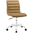 Amazon.com: Modway Ripple Ribbed Armless Mid Back Swivel Computer Desk ...