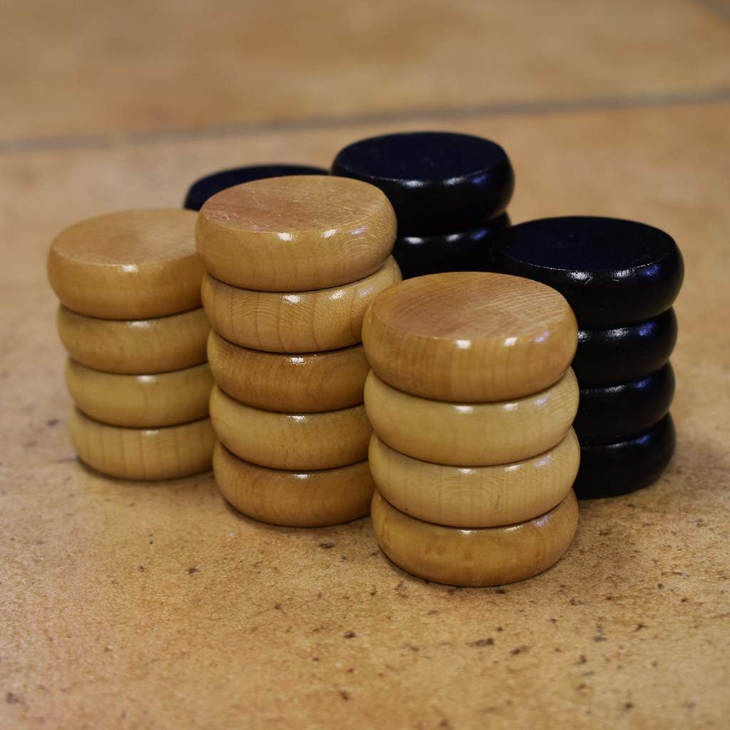26 Tournament Size Crokinole Discs (Natural & Black), Board Games ...